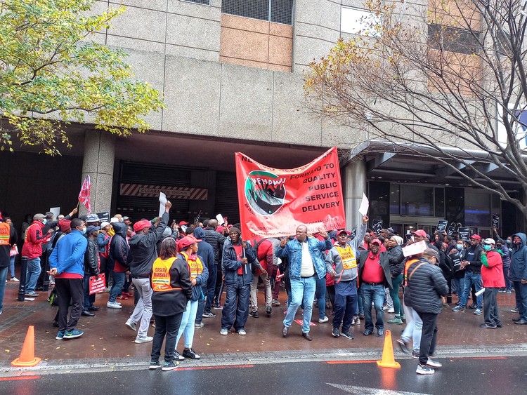 SARS workers picket for salary increases ahead of nationwide strike ...