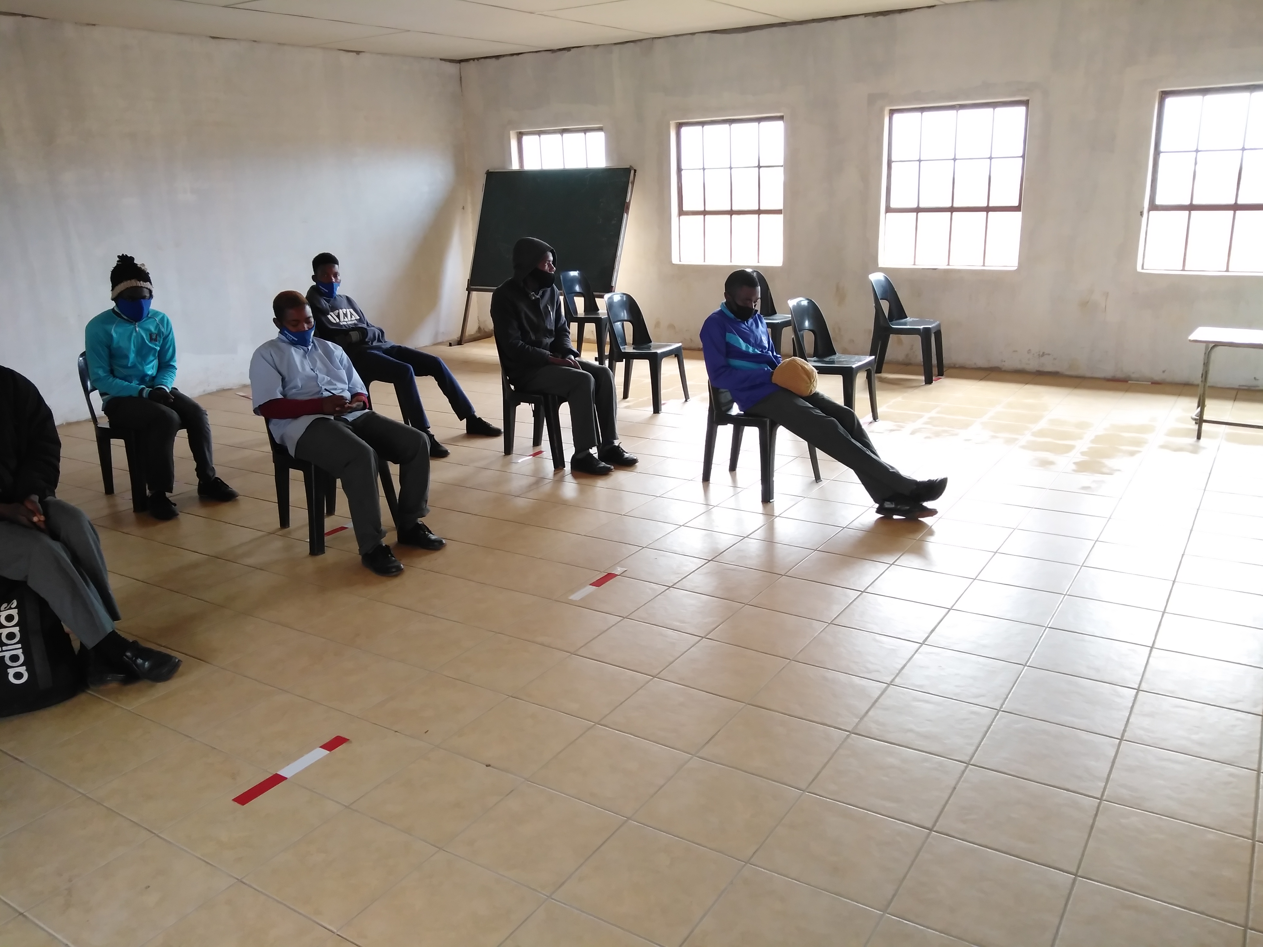 Special needs learners return to classrooms without desks and windows ...